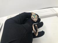 China Luxury Jewelry Snakewomens Charm Bracelets Customized 18 Kt Pink Gold With Diamonds for sale