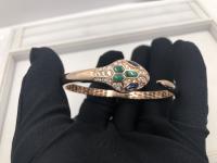 China Luxury Jewelry Snakewomens Charm Bracelets Customized 18 Kt Pink Gold With Diamonds for sale