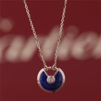 China Xs Model Yellow Gold Amulette De Necklace With Lapis Lazuli Diamond for sale