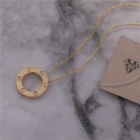 China Classic 18K Gold Necklace With 3 Diamonds Iconic Symbol Of Love Jewelry for sale