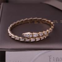 China Luxury Brand Serpenti Viper one-coil thin Bracelet Yellow Gold Snake Bracelet with full pavé diamonds for sale