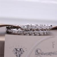 China Italy Romance Serpenti Viper one-coil slim bracelet in 18K white gold set with full pavé diamonds Snake Bangle for sale