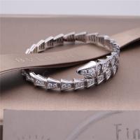 China Italy Romance Serpenti Viper one-coil slim bracelet in 18K white gold set with full pavé diamonds Snake Bangle for sale
