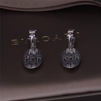 China Luxury Gold Brand Serpenti Earrings in 18K White Gold set with Emerald Eyes and with pavé diamonds Snake Head for sale