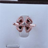 China Roman Love Flower Ring Fiorever 18 kt Rose Gold Ring set with a central diamond and pavé diamonds for sale