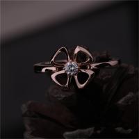 China Roma Gold Brand Jewelry Fiorever 18 Karat Rose Gold Ring set with a central diamond REF 355305 for sale