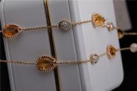 China Real Gold Replica Serpent Boheme Long Necklace 16 Motifs With Diamonds And Citrins Ref JCL01018 for sale