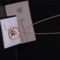 China Rose Des Vents Medallion Necklace In 18k Yellow Gold With Diamond Mother Pearl for sale