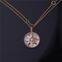 China Rose Des Vents Medallion Necklace In 18k Yellow Gold With Diamond Mother Pearl for sale