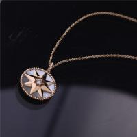 China Rose Des Vents Medallion Necklace In 18k Yellow Gold With Diamond Mother Pearl for sale