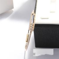 China Thin Bangle Diamond Bracelet In 18K Yellow Gold Size S 15-15.5cm for sale