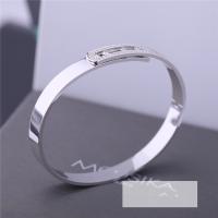 China White Gold Diamond Bracelet Paris Jewelry 4.5mm Width for sale