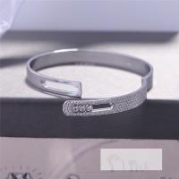 China White Gold Diamond Bracelet Paris Jewelry 4.5mm Width for sale