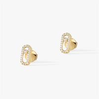China Luxury Paris Jewelry For Women Messika 18K Yellow Gold Move Uno Diamond Earrings for sale