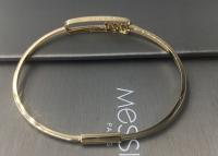 China 18K Paris Jewelry Yellow Gold Thin Bangle Bracelets With 3 Pieces Move Diamonds for sale