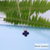 China 18K Yellow Gold Agate Medium Necklace Lucky Girl VCA Vintage Alhambra Pendant for sale