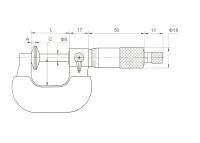 China 0-25mm Disk Micrometer for sale