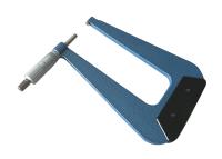 China High Precision Deep Throat Micrometer with Ratchet Stop and Carbide Measuring Face for sale