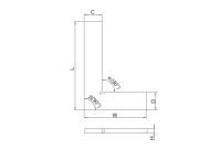 China 90 Degree Stainless Steel Flat Edge Square Measuring Tools for sale