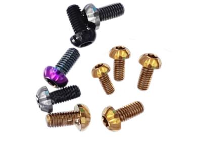 China Smooth Braking TC4 Titanium Alloy Disc Brake Rotor Bolts with Round Hex Head and Polished Surface for sale