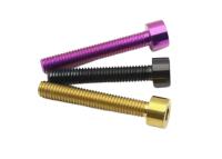 China Anodizing Color Titanium Hexagon Socket Head Screws for Racing and Motorcycle for sale