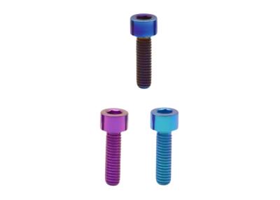 China Anodizing Color Titanium Hexagon Socket Head Screws for Racing and Motorcycle for sale