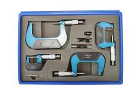 China Standard 0-100mm Outside Micrometer Set with Carbide Measuring Faces Provide Accuracy for sale