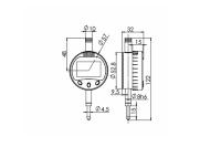 China 0-12.7mm/0-0.5″ Electronic Digital Indicator with Data Output for sale