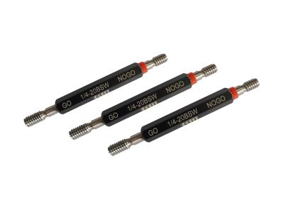 China Precision Thread Plug Gauge BSW 1/4-20 Go and NoGo for sale