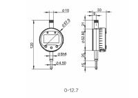 China IP65 Protection Degree High Precision 0-12.7mm/0-0.5
