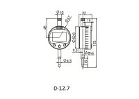 China 0-12.7mm/0-0.5″ Digital Indicator Small Size Electronic Dial Indicator For Small Space Measuring for sale