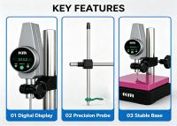 China 0-100mm High Precision Digital Height Gauge with 0.0001mm Resolution and Ceramic Base for Mold Automotive Aerospace Electronic Parts Inspection for sale