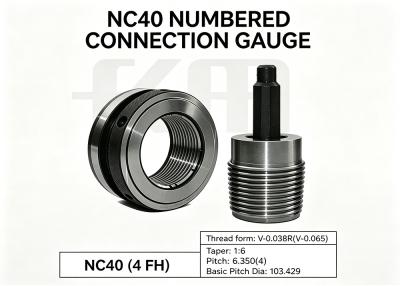China NC40 Rotary Shoulder Thread Working Ring and Plug Gauge API Spec 7 2 Oilfield Drilling Connection Gauge Professional Manufacturer for sale