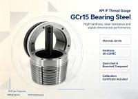 China API IF 6 5/8 Rotary Shouldered Connection Gauge API Spec 7-2 for Oil & Gas Drill Pipe for sale