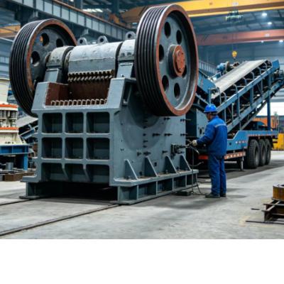 China Cast Steel Frame Primary Jaw Crusher Machine High Volume Capacity 500–1100 TPH for sale