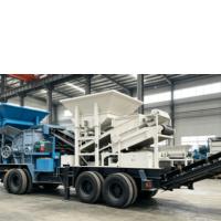 China Wheel Mounted Mobile Crushing Station Low Fuel Consumption 50 T/H Capacity for sale