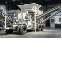 China Wheel Mounted Mobile Crushing Station 150 T/H Capacity 200kW High Throughput for sale