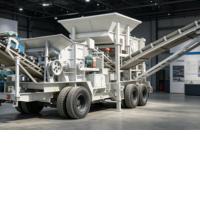 China Wear Resistant Mobile Crushing Station Wheel Mounted With 200 T/H Capacity for sale