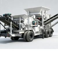 China Wear Resistant Mobile Crushing Station Wheel Mounted With 200 T/H Capacity for sale