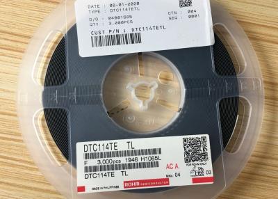 China Pre Biased NPN 50V 100MA ROHM Semiconductor DTC114TETL Bipolar Transistor for sale