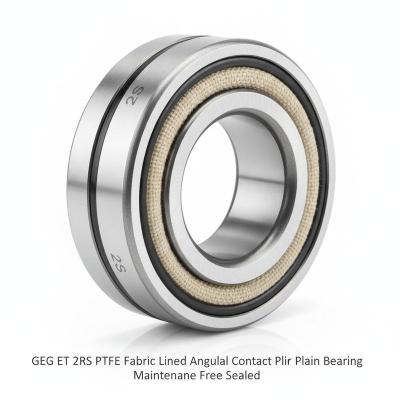 China GEG ET 2RS PTFE Fabric Lined Angular Contact Spherical Plain Bearing Maintenance Free Sealed for sale
