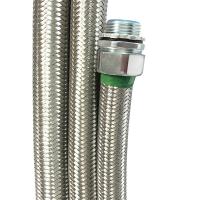 China Anti Corrosion SS304 Stainless Steel Braiding Flexible Metal Tube For Electrical Wire Protected for sale