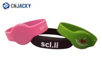 China Eco Friendly Silicone Smart RFID Wristbands For Events With 13.56MHz Chips for sale