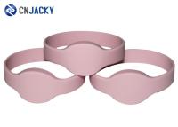 China Adjustable Passive RFID Silicone Bracelet Watch Type , Coloured RFID Tag Wristband for sale
