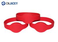 China Adjustable Passive RFID Silicone Bracelet Watch Type , Coloured RFID Tag Wristband for sale