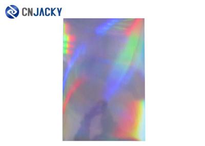 China Hologram Rainbow Plastic Sheet Material Digital Printing Holographic PVC Sheet For Card Making for sale