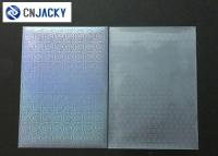 China Clear Smart Card Material Overlay PVC Holographic Film For ID Cards / VIP Card for sale