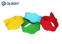 China Colorful 13.56 MHz RFID Silicone Wristband NFC Bracelet Closed Type For Events for sale
