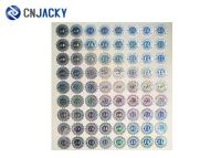 China Adhesive Sticker Smart Card Material , Holographic 3D Lithography Dot Matrix Labels for sale