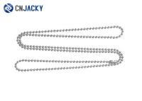 China Polish Silver Stainless Steel Ball Chain , Durable Beaded Dog Tag Chain for sale